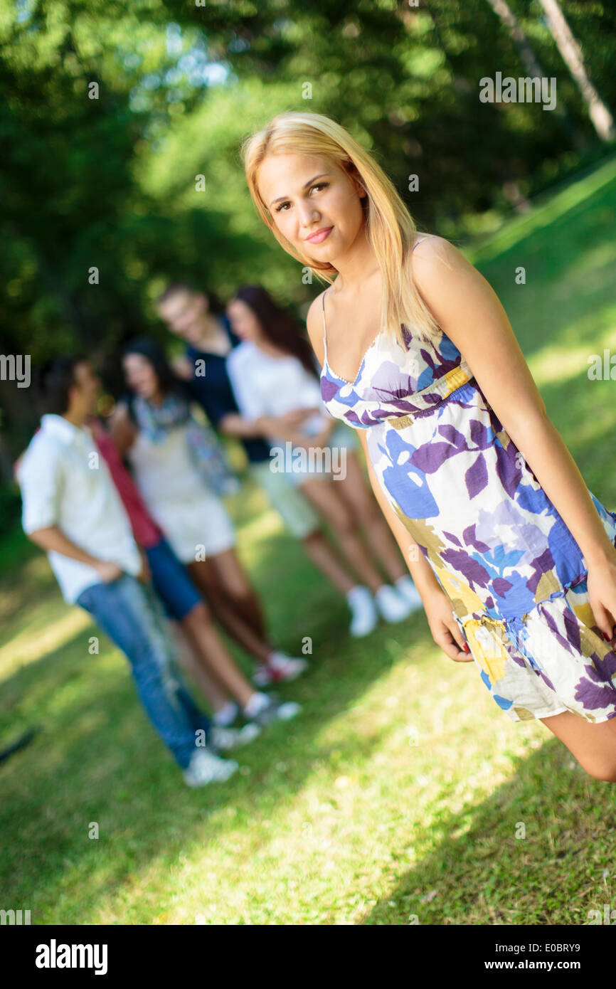 Modern teens outdoor hi-res stock photography and images - Alamy