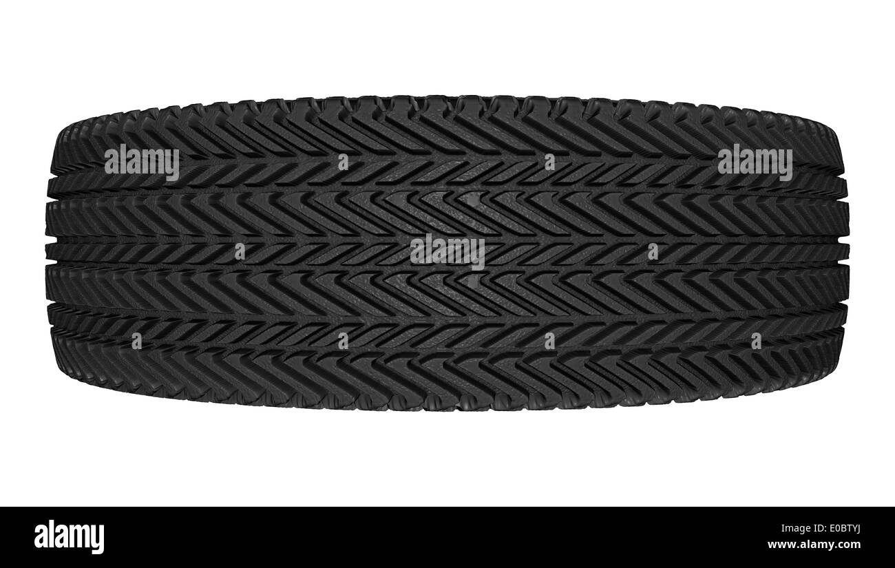 3D digital render of a single tire isolated on white background Stock ...