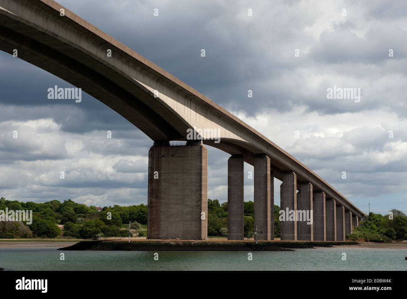 Orwell Bridge crossing the River Orwell, Ipswich Suffolk,England,UK ...