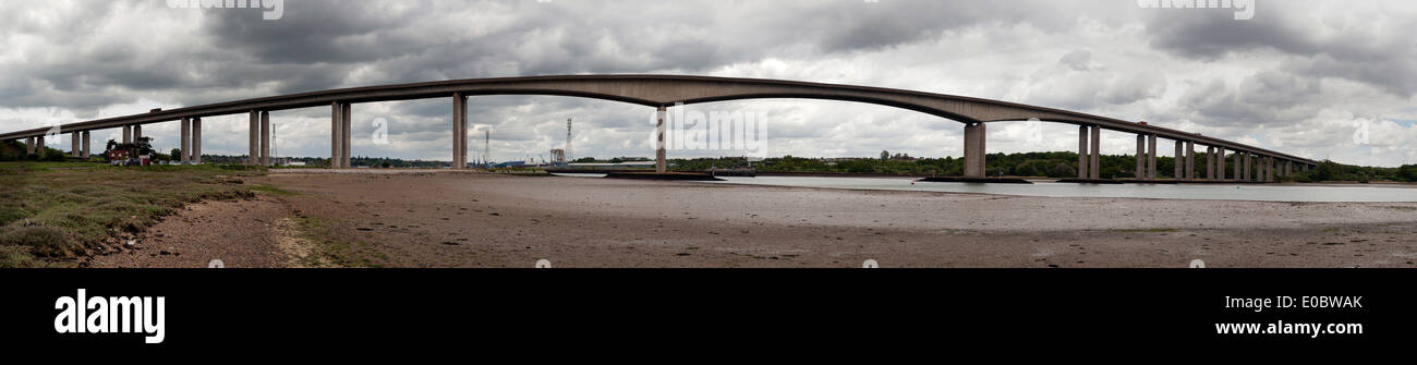 Orwell Bridge crossing the River Orwell, Ipswich Suffolk,England,UK ...