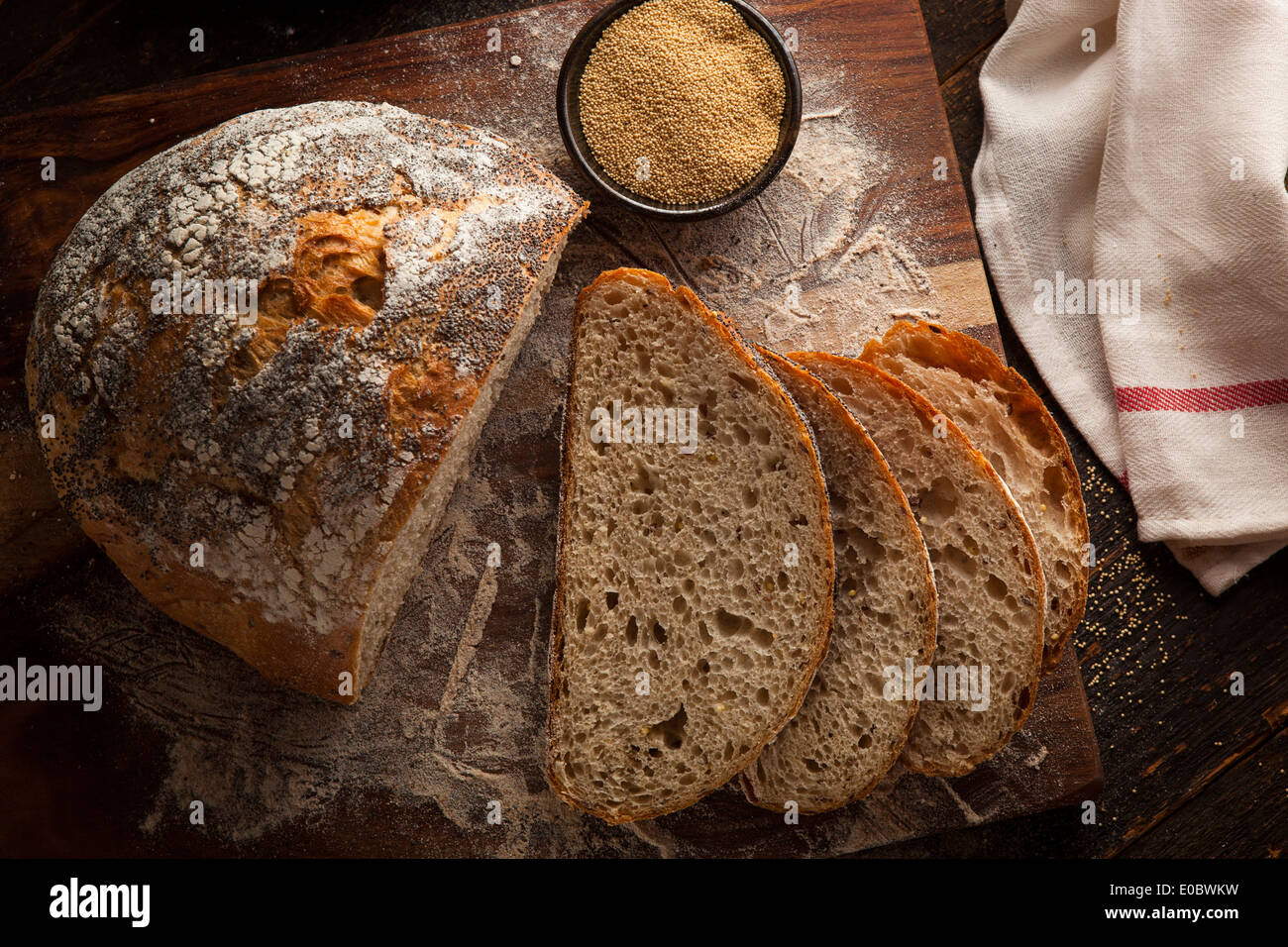Organic Homemade Ancient Grain Bread made with Amaranth Stock Photo - Alamy