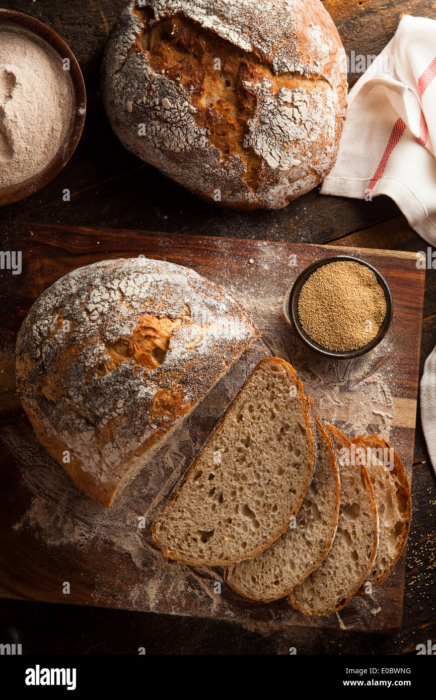 Organic Homemade Ancient Grain Bread made with Amaranth Stock Photo - Alamy