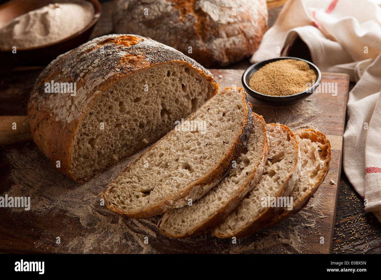 Organic Homemade Ancient Grain Bread made with Amaranth Stock Photo - Alamy