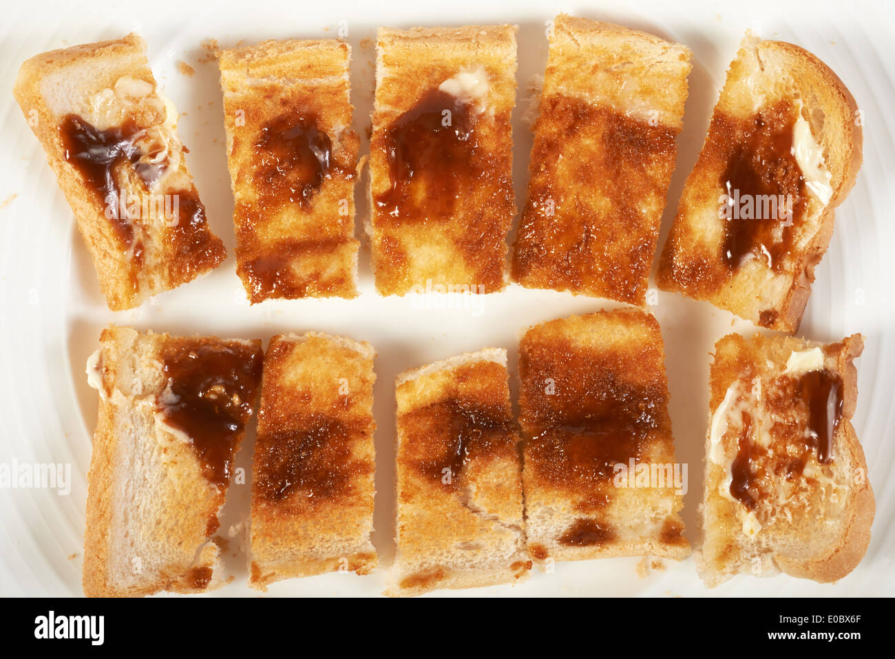 Marmite toast soldiers Stock Photo - Alamy