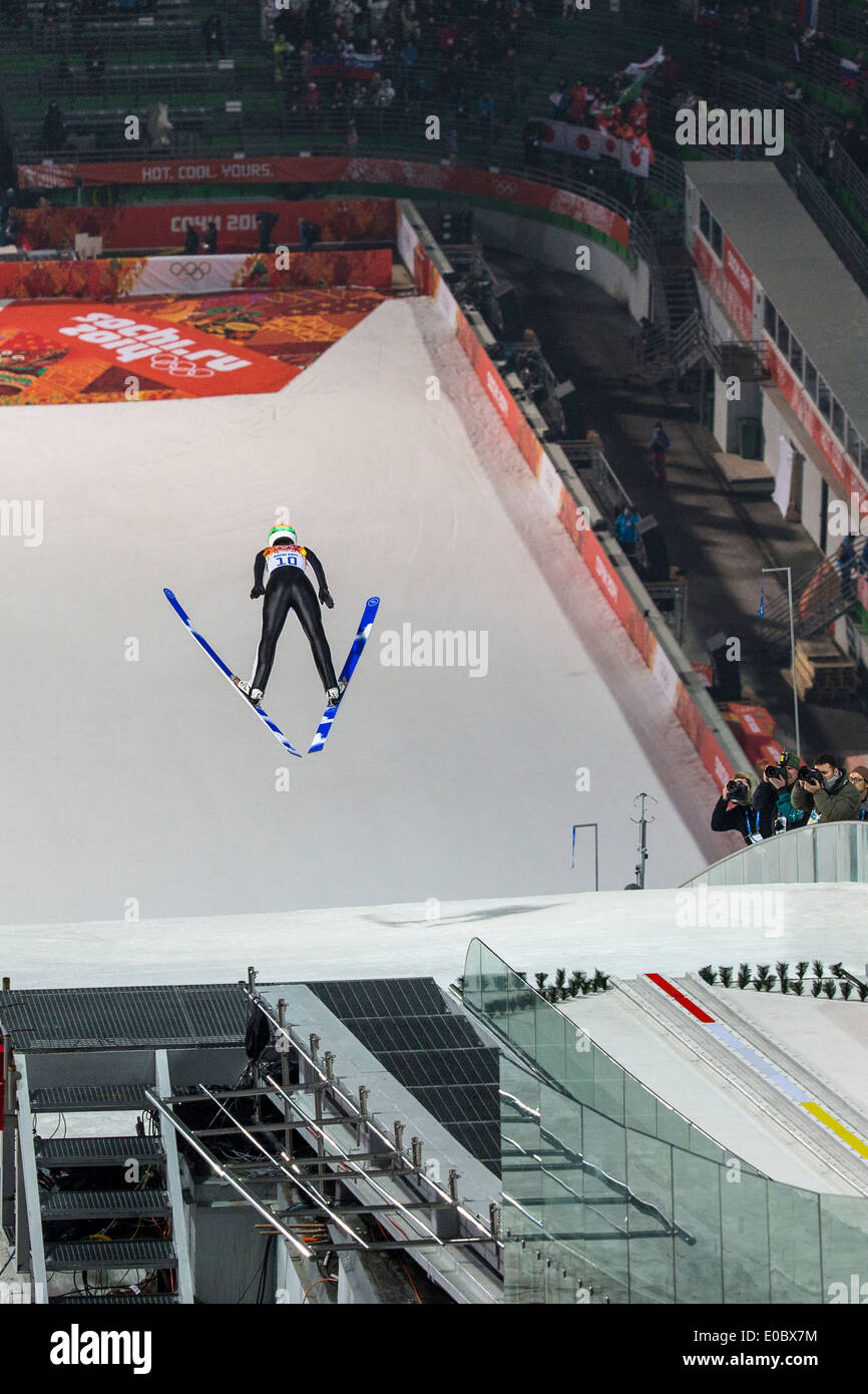 Elena Runggaldier (ITA) competing in Women's Ski Jumping at t he ...