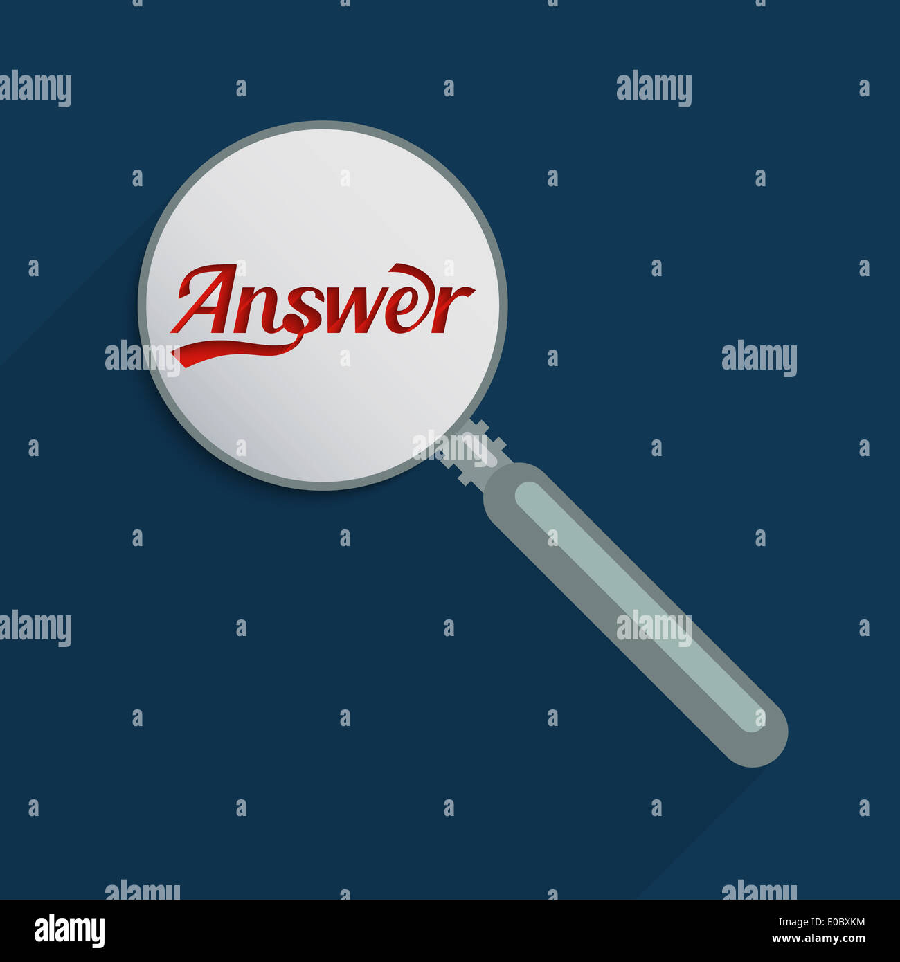 Concept for answers and questions, finding truth and curiosity. Flat ...