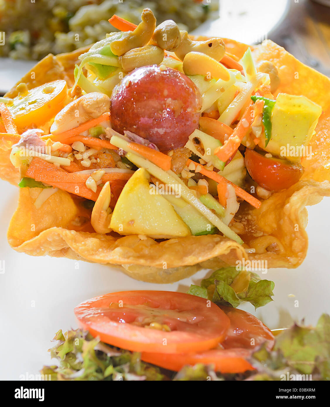 The angel fruity papaya salad is a kind of papaya salad for who want ...