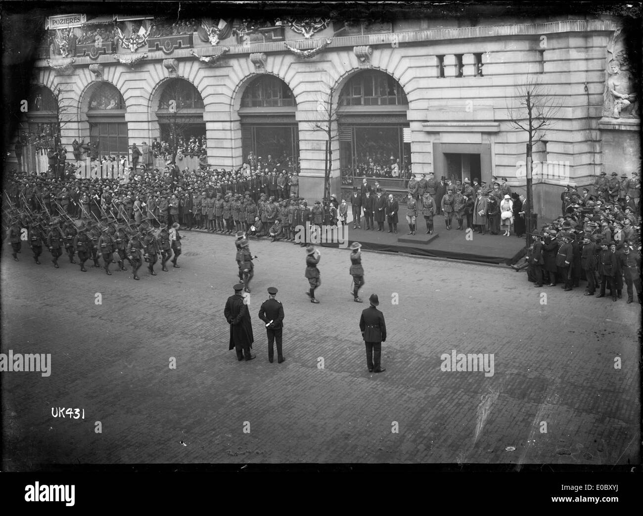 Australian troops at a military march past, London, May 1919 Stock ...