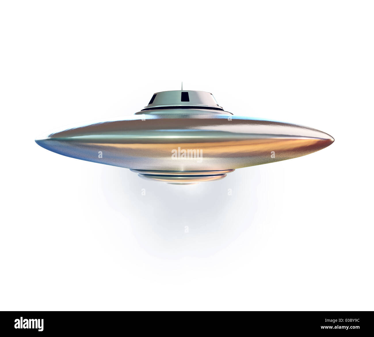 unidentified flying object isolated on white background Stock Photo - Alamy