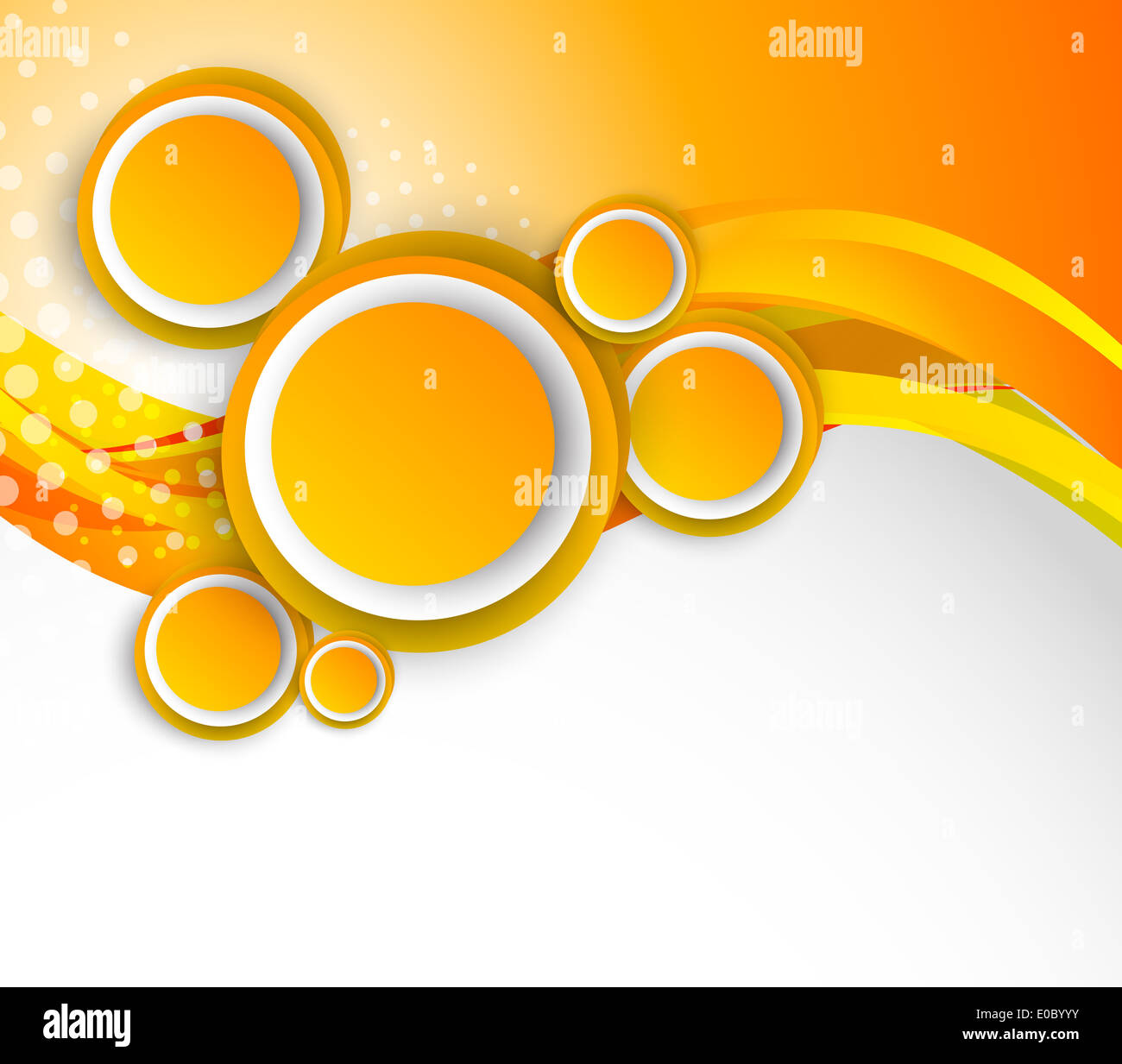 Abstract orange background with circles Stock Photo - Alamy