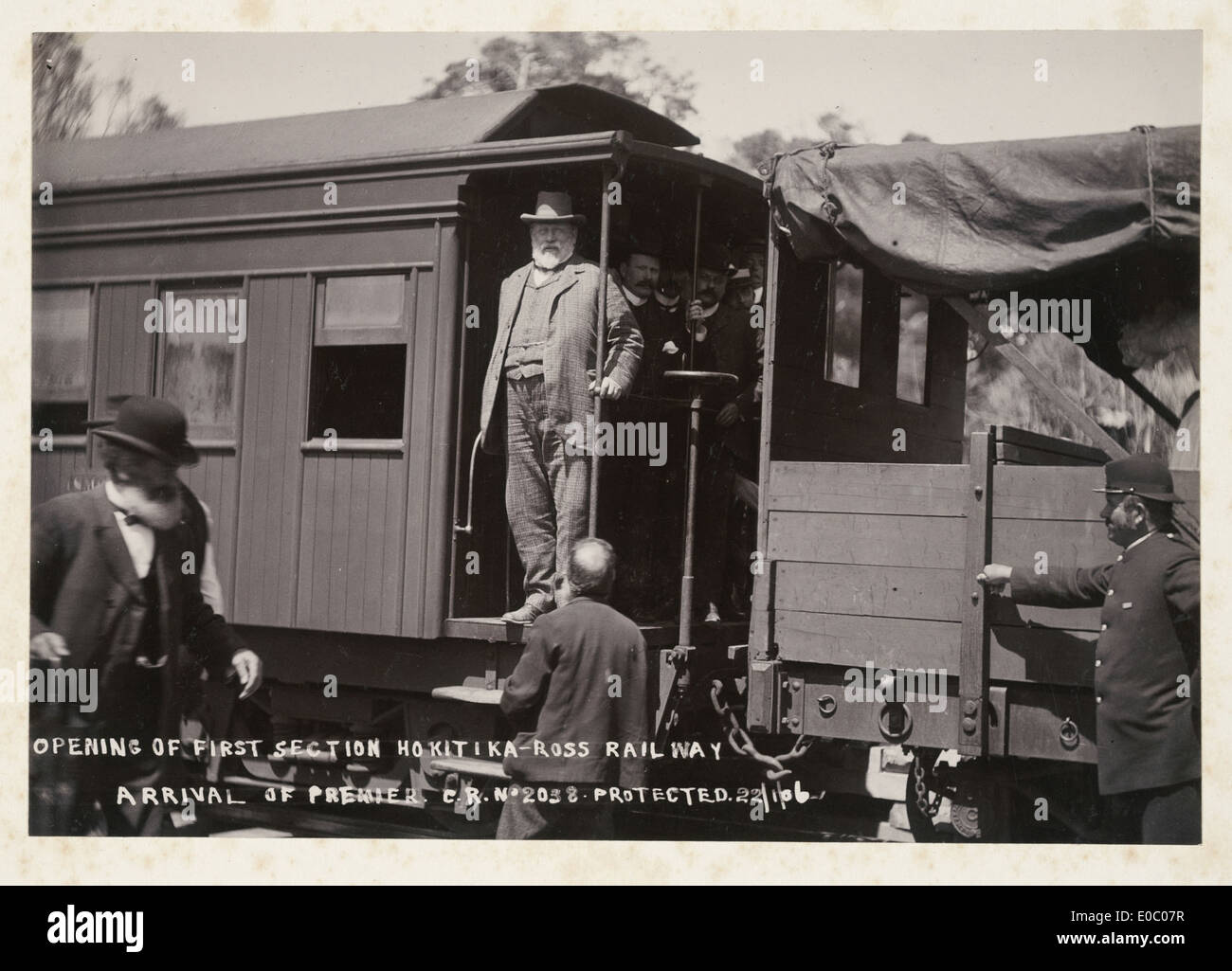 A photograph of Premier Seddon arriving at the opening of the first ...