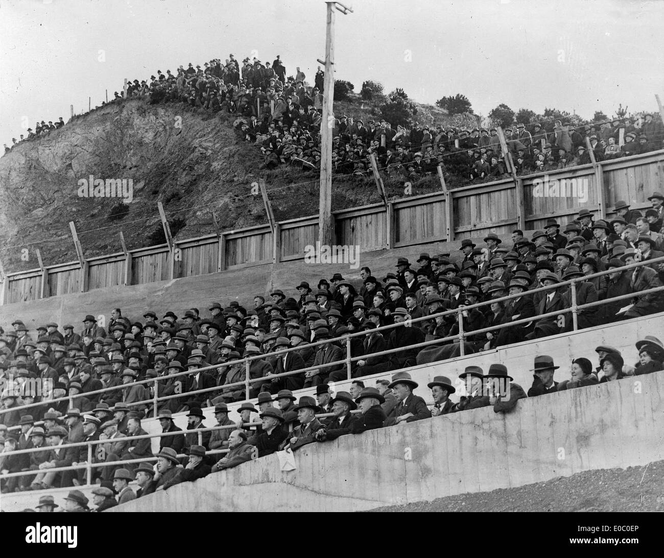 Rugby spectators Black and White Stock Photos & Images - Alamy