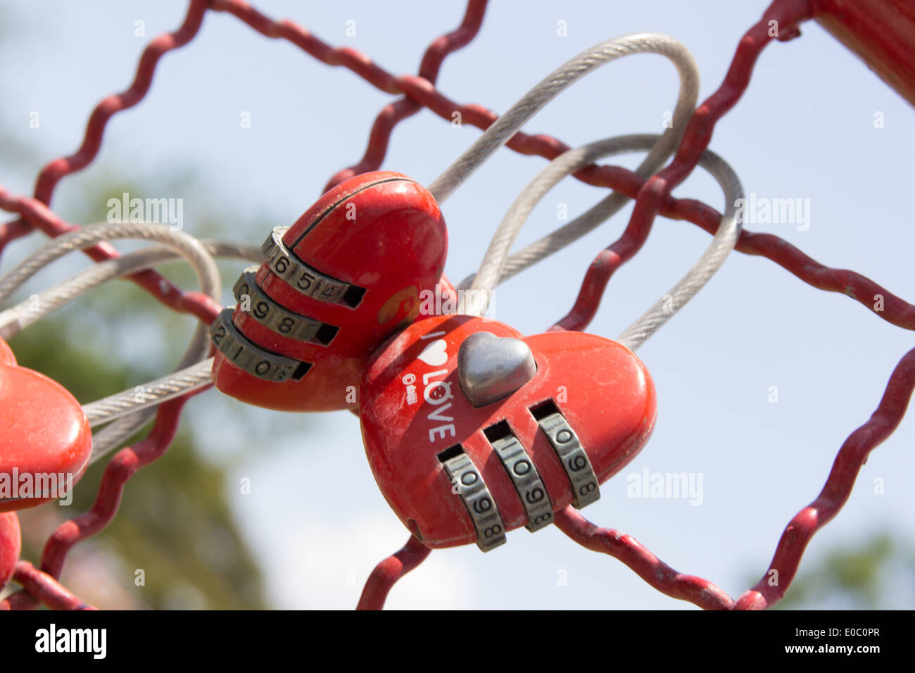 Red Key from heart of love Stock Photo - Alamy