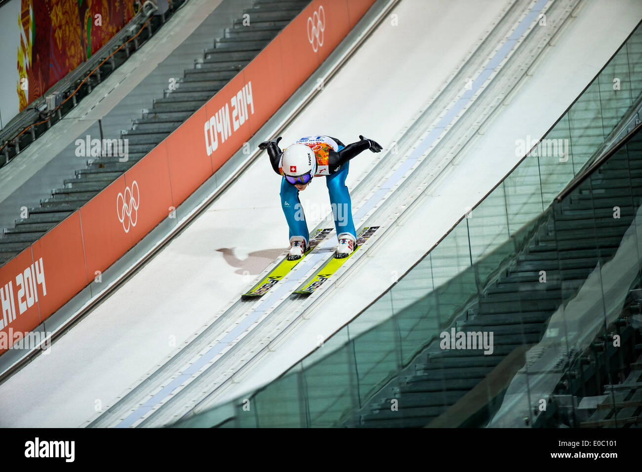 Bigna Windmueller (SUI) competing in Women's Ski Jumping at t he ...