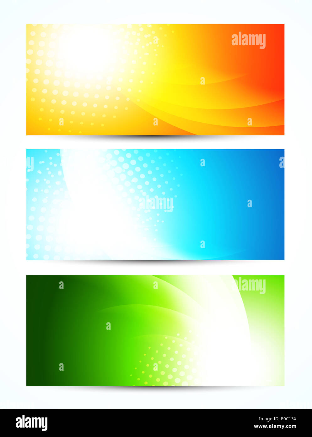Set of bright banners Stock Photo - Alamy