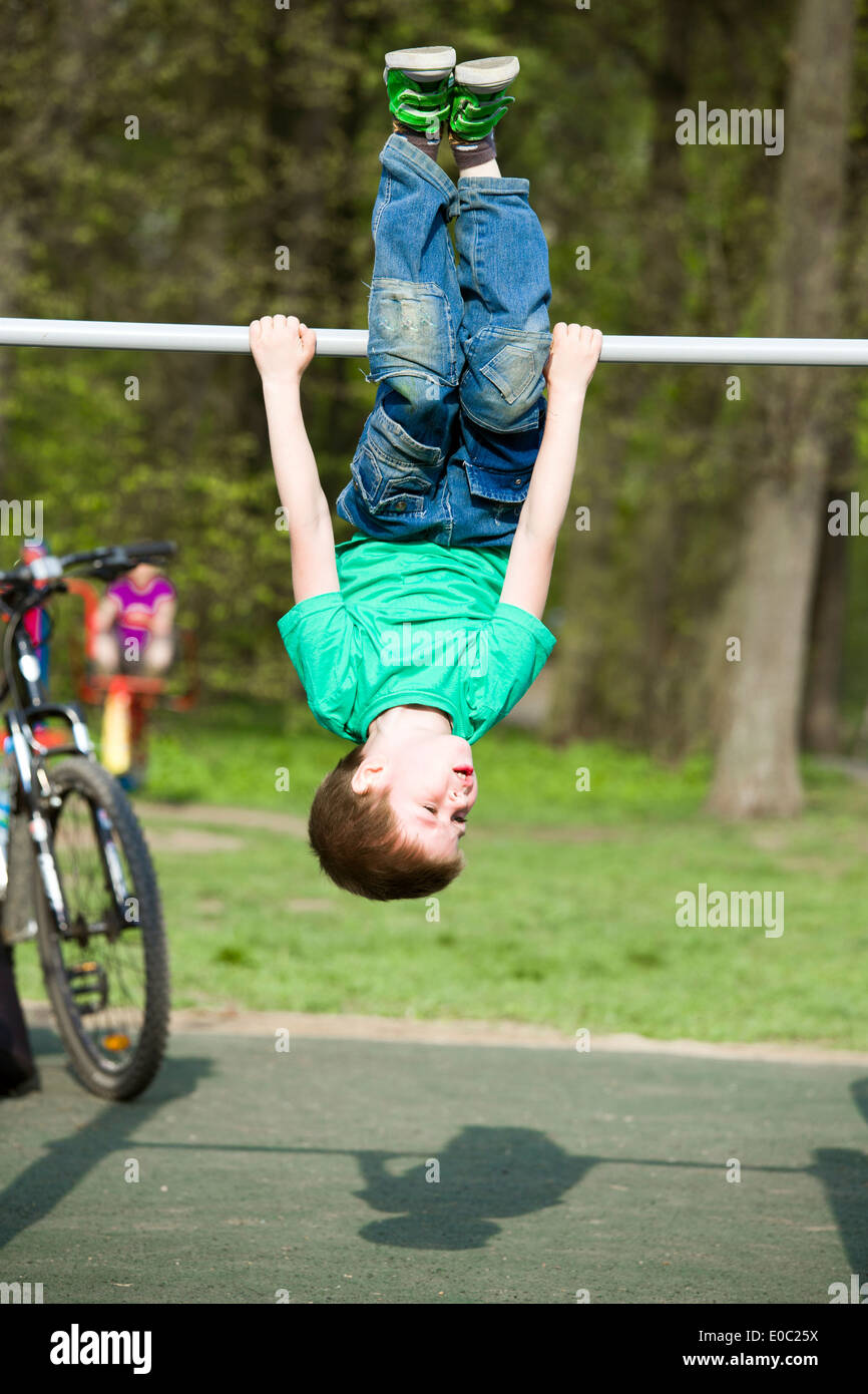 little boy playing sports Stock Photo - Alamy