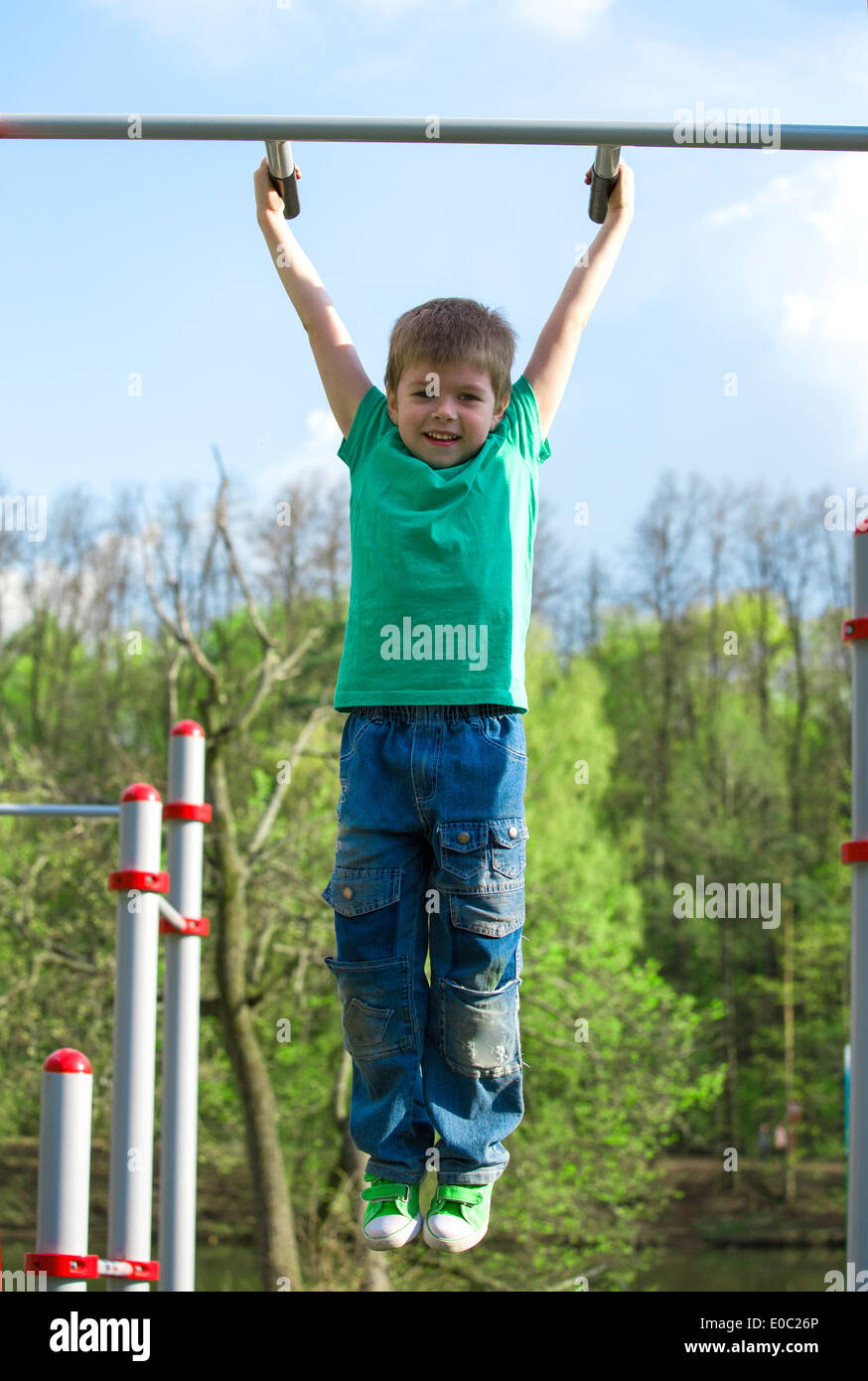 little boy playing sports Stock Photo - Alamy
