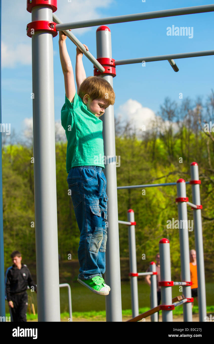 little boy playing sports Stock Photo - Alamy