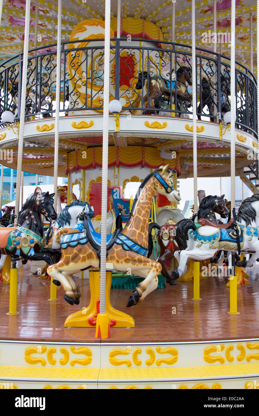 Colorful carnival Horses ,Carousel Stock Photo - Alamy