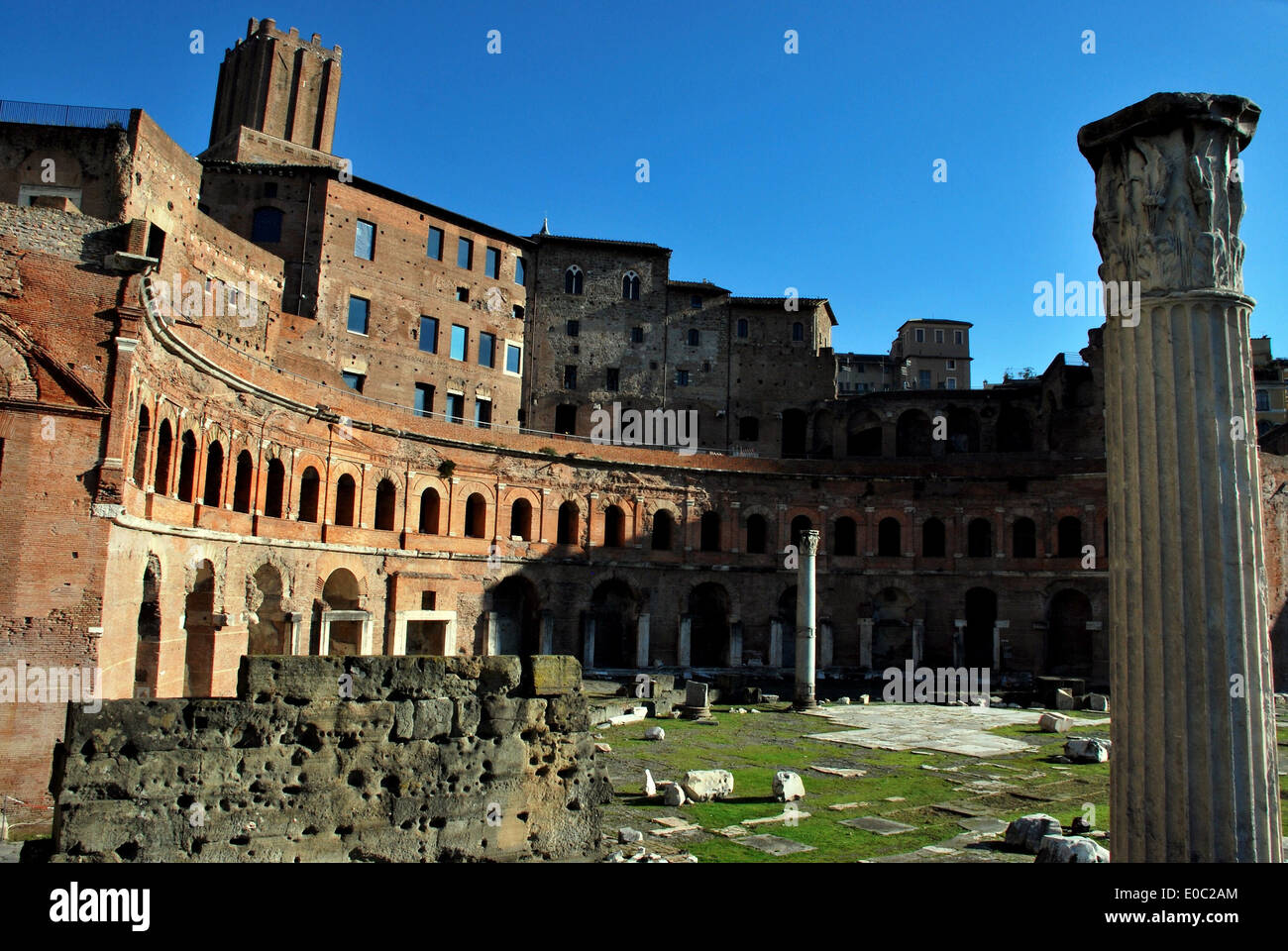 Rome, Trajan Forum Stock Photo - Alamy