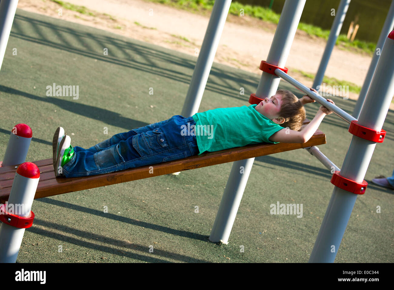 little boy playing sports Stock Photo - Alamy
