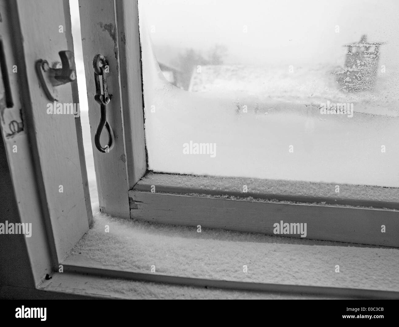 Cabin window, Norway Stock Photo - Alamy