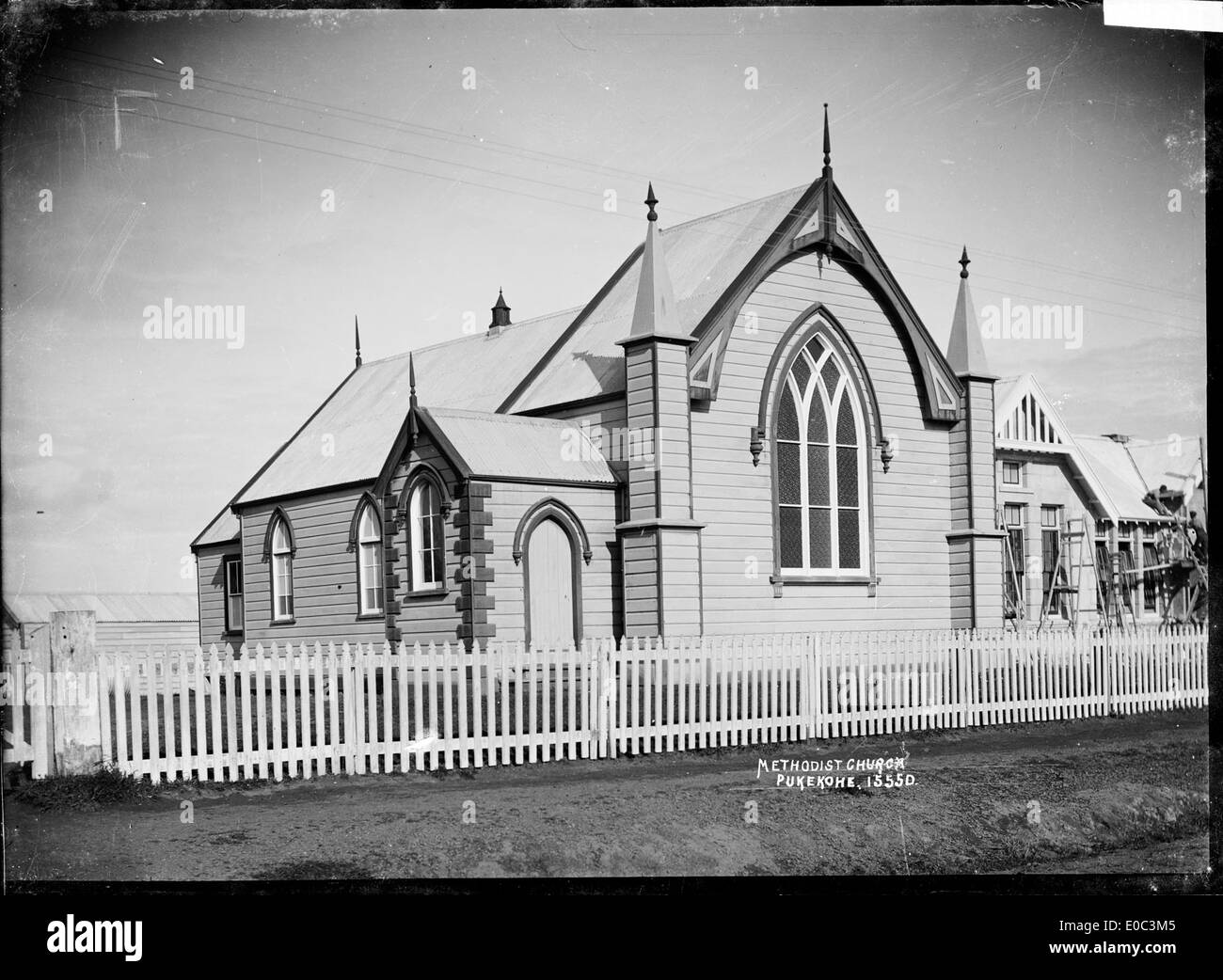 This photograph shows the Wesley Methodist Church in Pukekohe, New ...