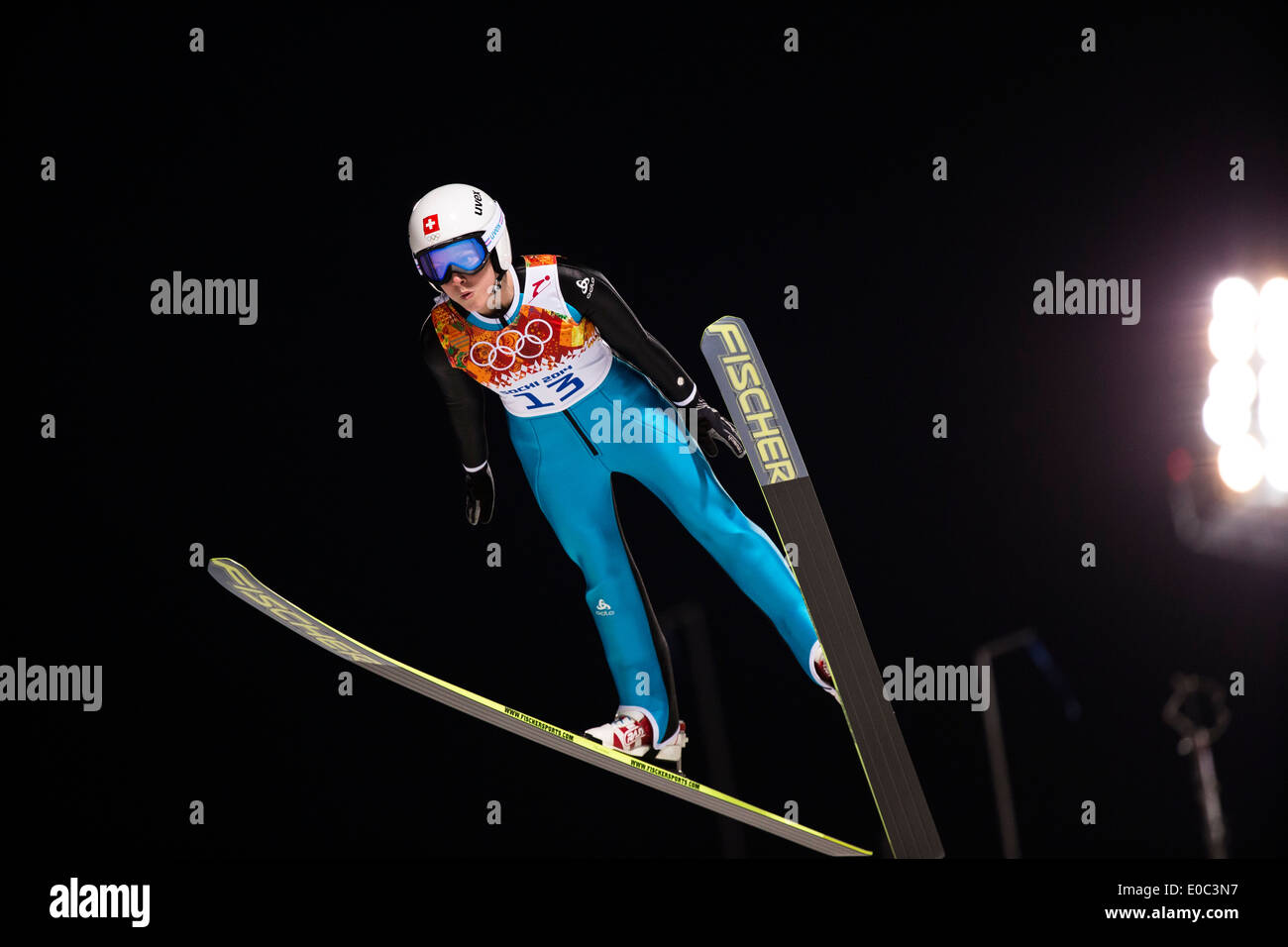 Bigna Windmueller (SUI) competing in Women's Ski Jumping at t he ...