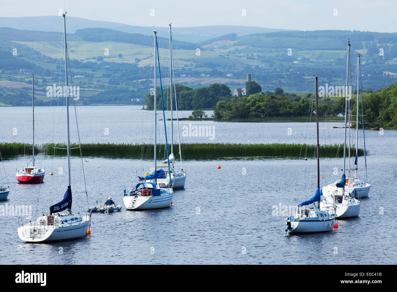 Mountshannon Harbour at Lough Derg; County Clare, Ireland Stock Photo ...