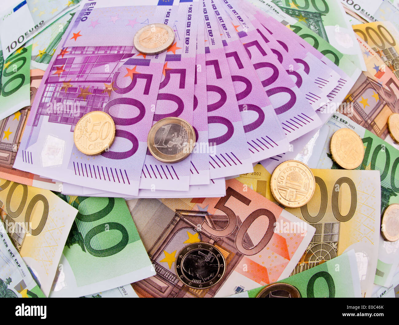 A lot of euro of bank notes Stock Photo - Alamy