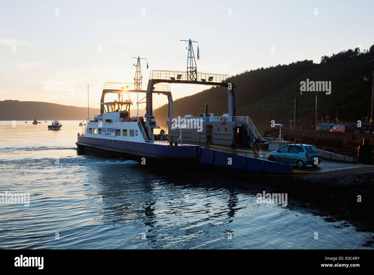 The Ferry arriving; Ballyhack, County Wexford, Ireland Stock Photo - Alamy