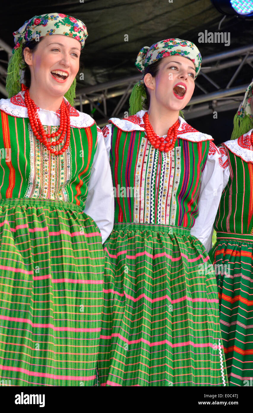 Polish folk group "Karolinka" ."Days Of Poland" Polish festival mass ...