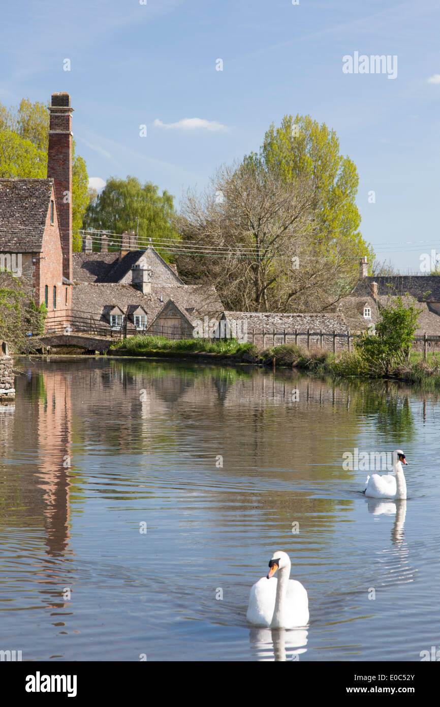Lower Slaughter in the Cotswolds, Gloucestershire, England, UK Stock ...