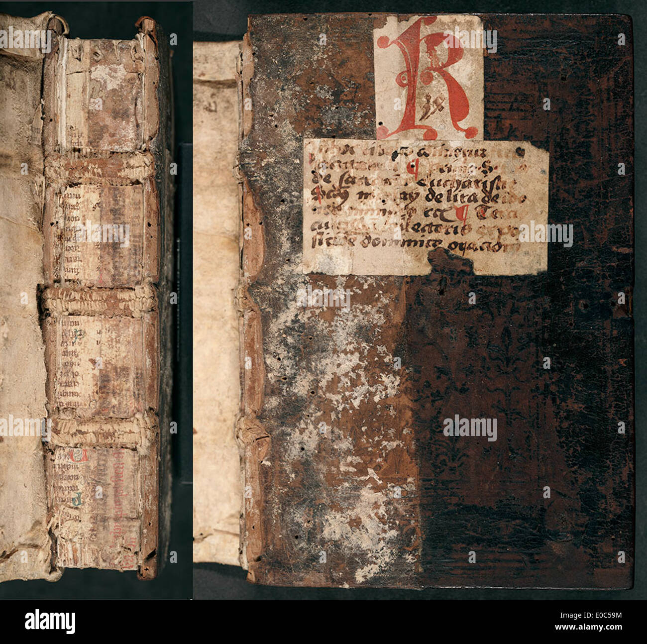 This antique bookbinding from the late 15th or early 16th century ...