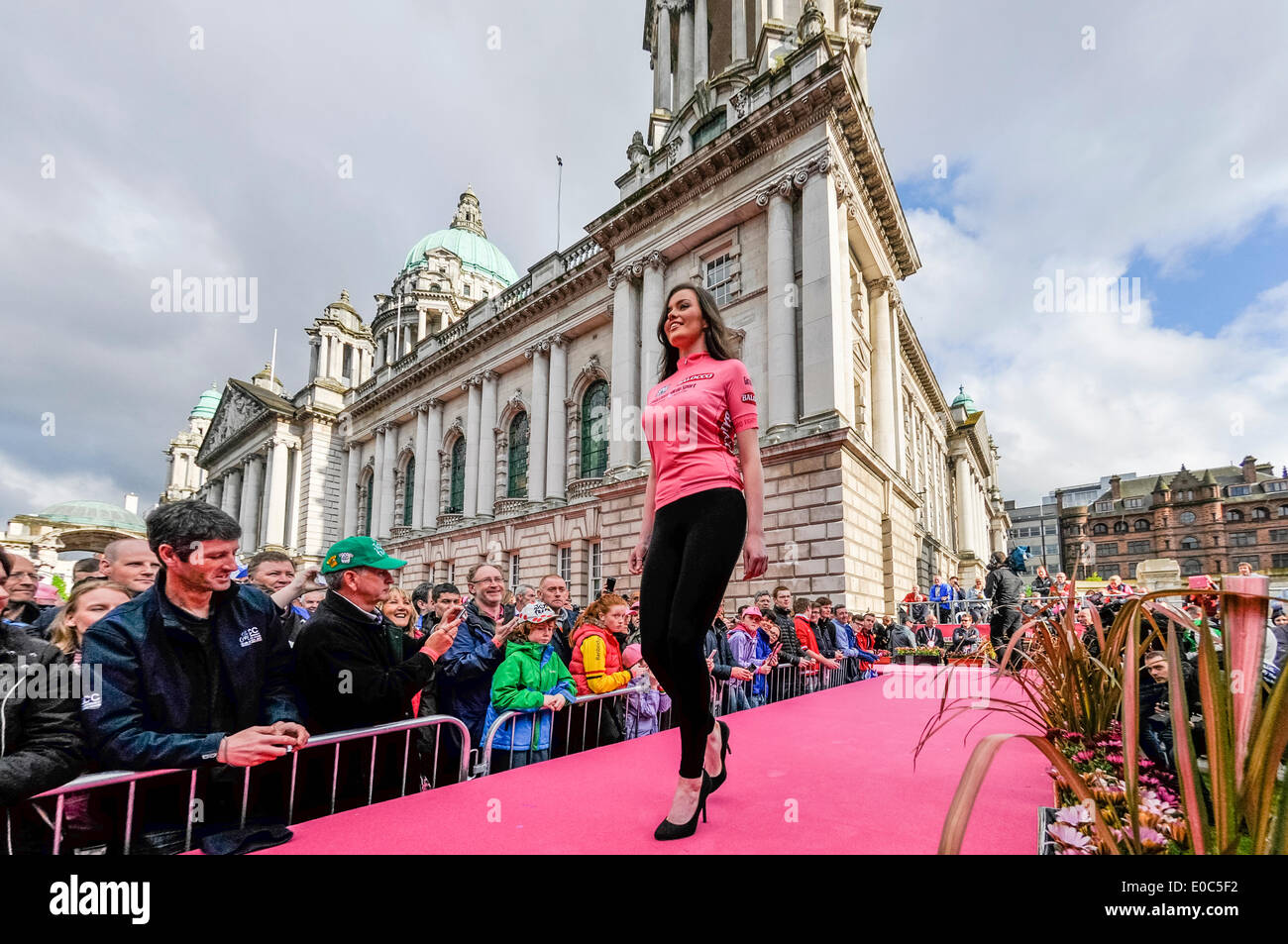 Belfast, Northern Irealand, 8 May 2014 - A model shows off the Maglia ...