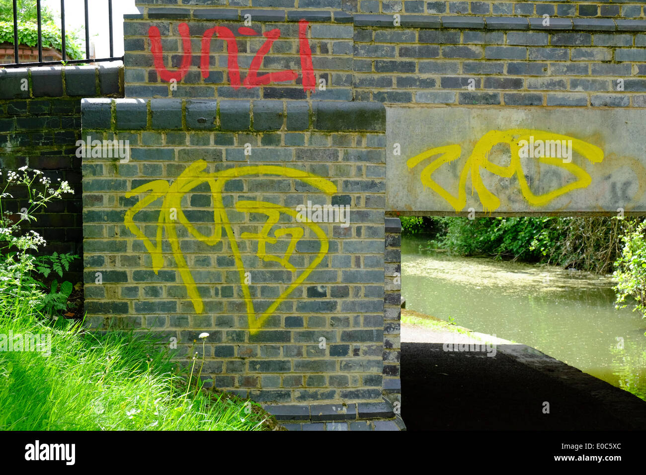Graffiti bridge canal hi-res stock photography and images - Alamy