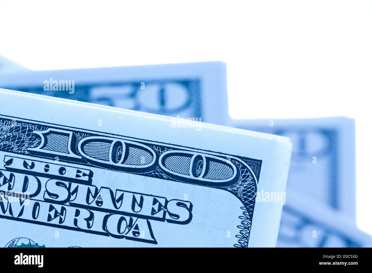 Detail of American dollar of bank notes, Detail von amerikanischen ...