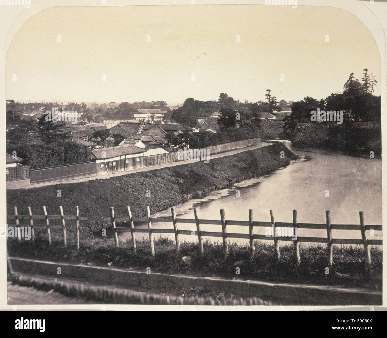 A historical view of Yedo (modern-day Tokyo) in Japan, providing a ...