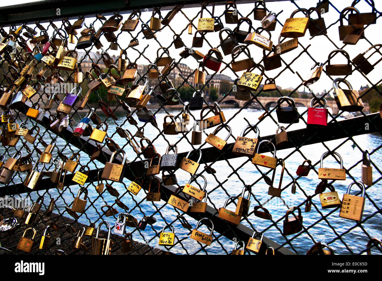 locks at a bridge in Paris Stock Photo - Alamy