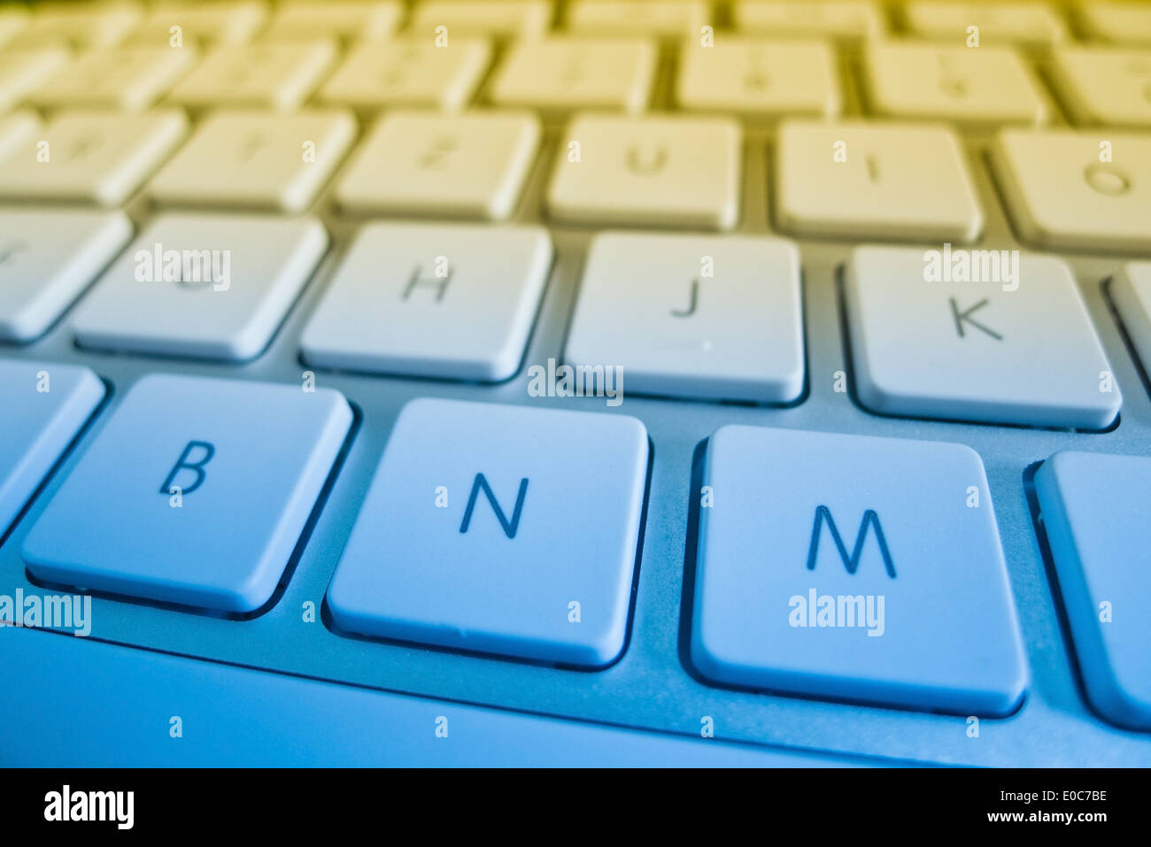 The keys of a computer in close-up. Data processing and Internet., Die ...