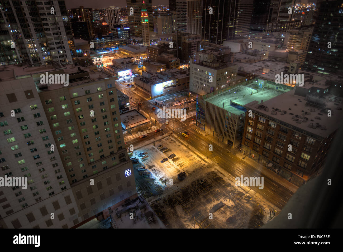Aerial View of Downtown Denver, Colorado, USA Stock Photo - Alamy