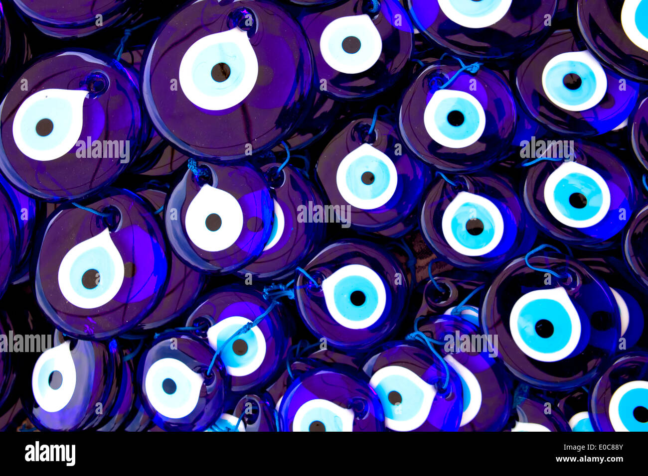 Pile of Glass Turkish Eyes Stock Photo - Alamy