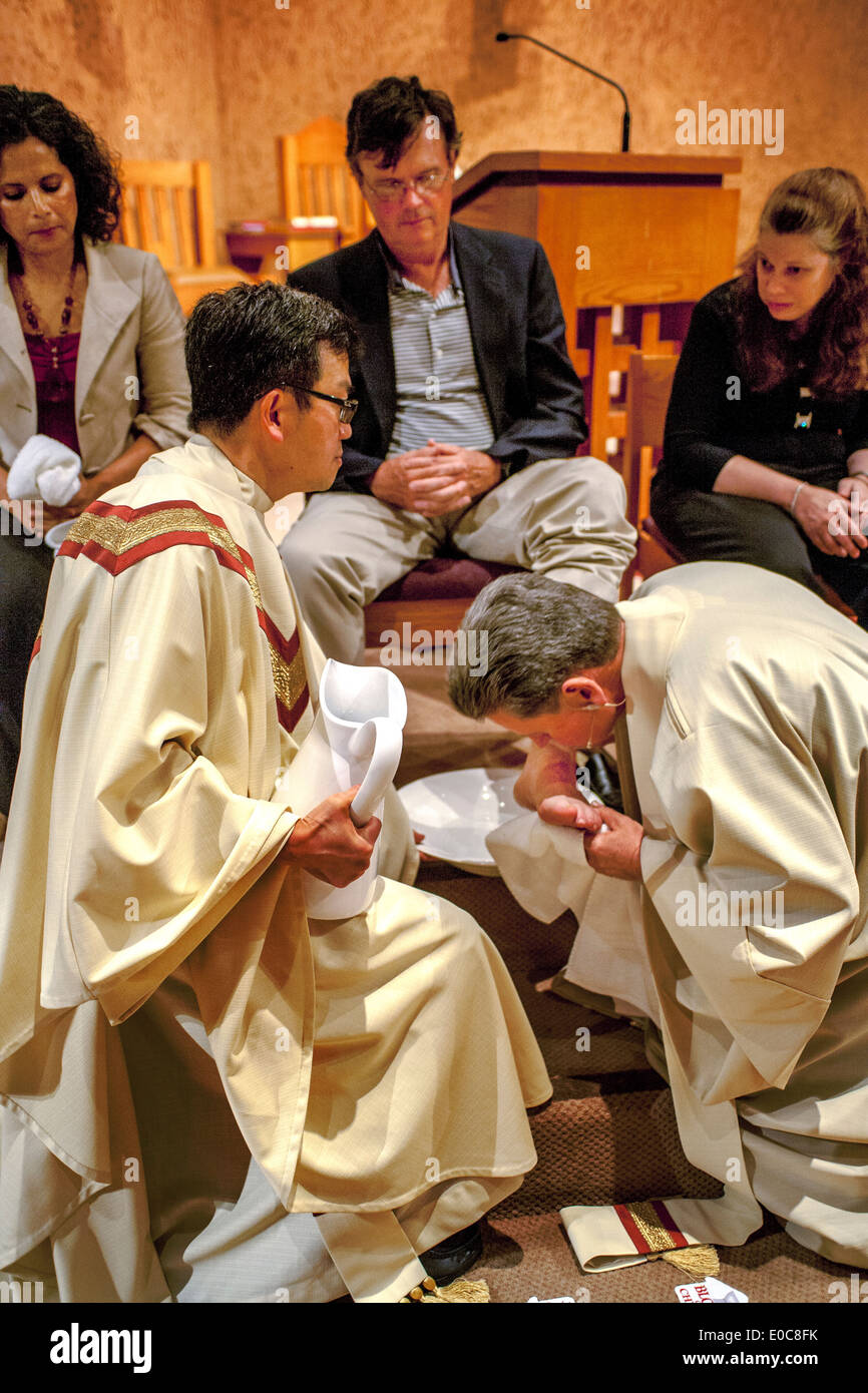 The robed pastor of St. Timothy's Catholic Church, Laguna Niguel, CA ...