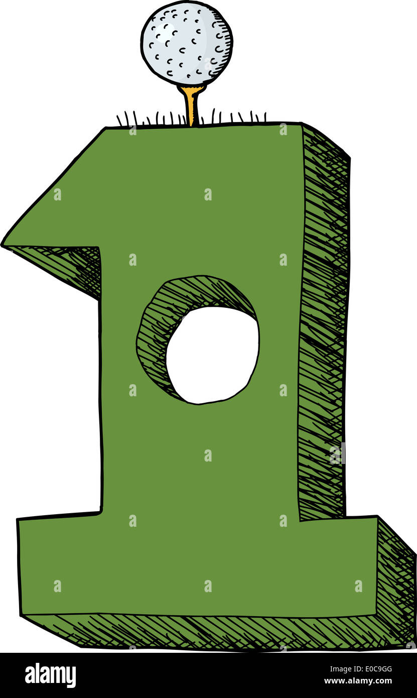 Golf cartoon hole in one hi-res stock photography and images - Alamy