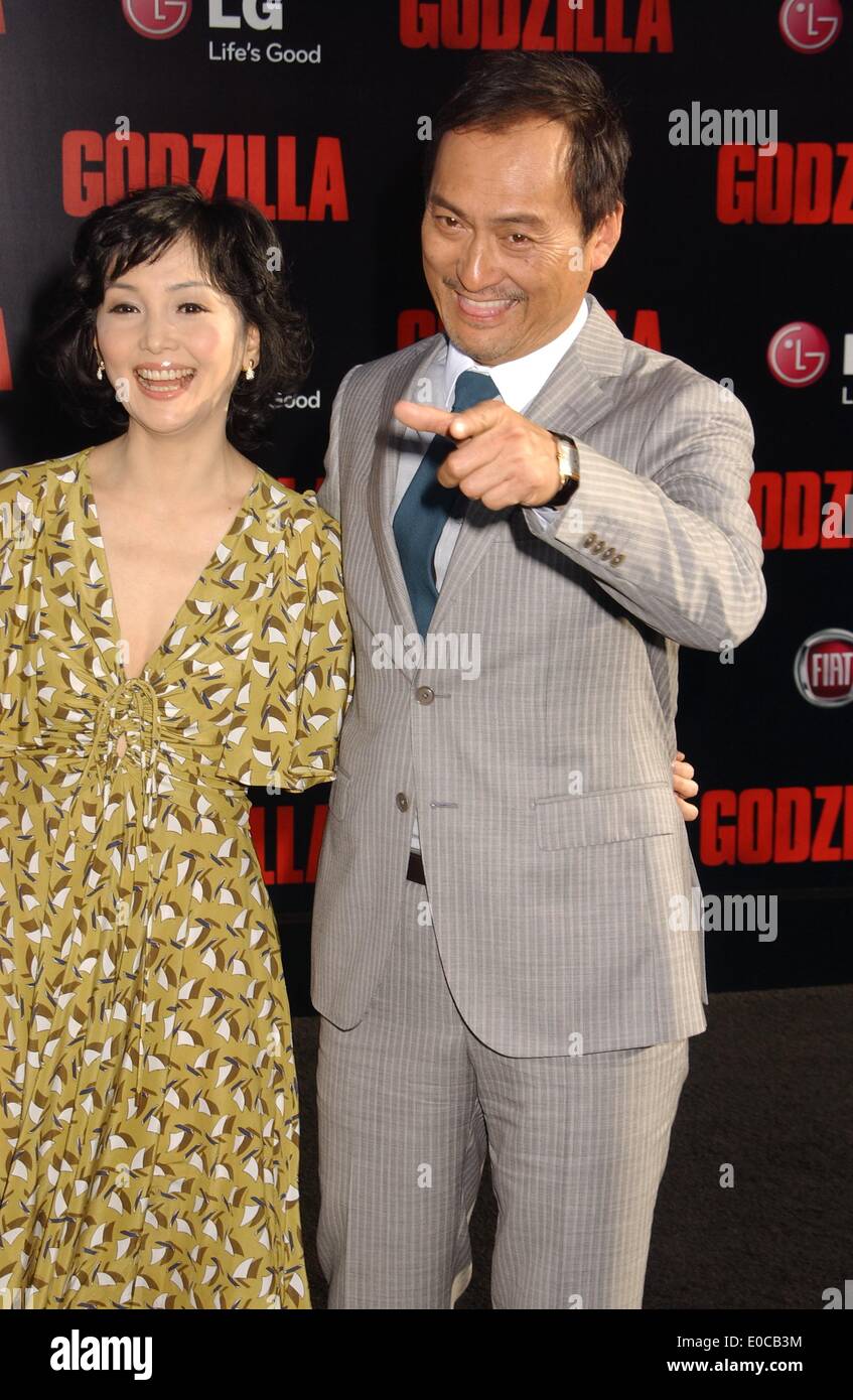 Hollywood, California, USA. 8th May, 2014. Ken Watanabe & Wife attend ...