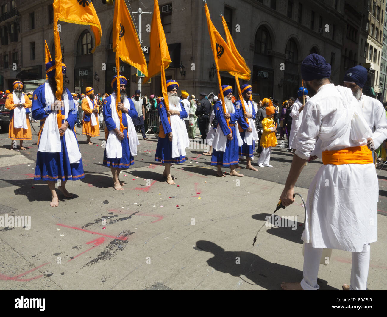 The 27th annual Sikh Day Parade on Madison Avenue in NYC. Milk is ...