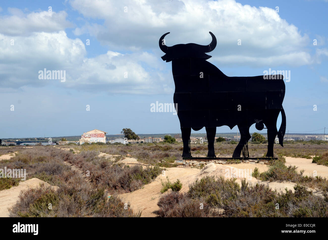 The Osborne bull (Toro de Osborne), the silhouette of a bull, is ...