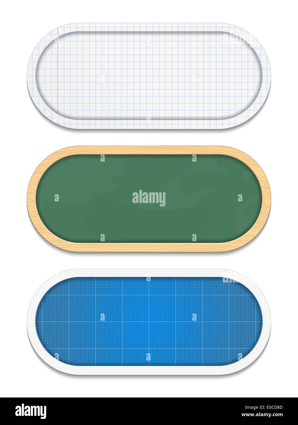 Set education banners paper hi-res stock photography and images - Alamy