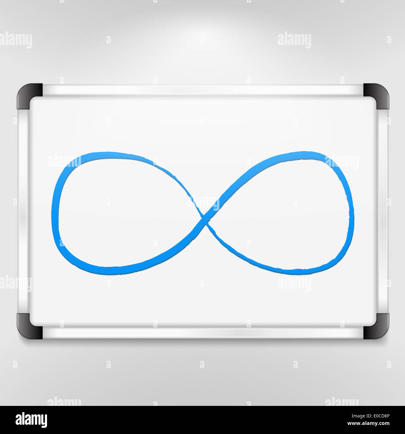 Blue infinity symbol on whiteboard Stock Photo - Alamy