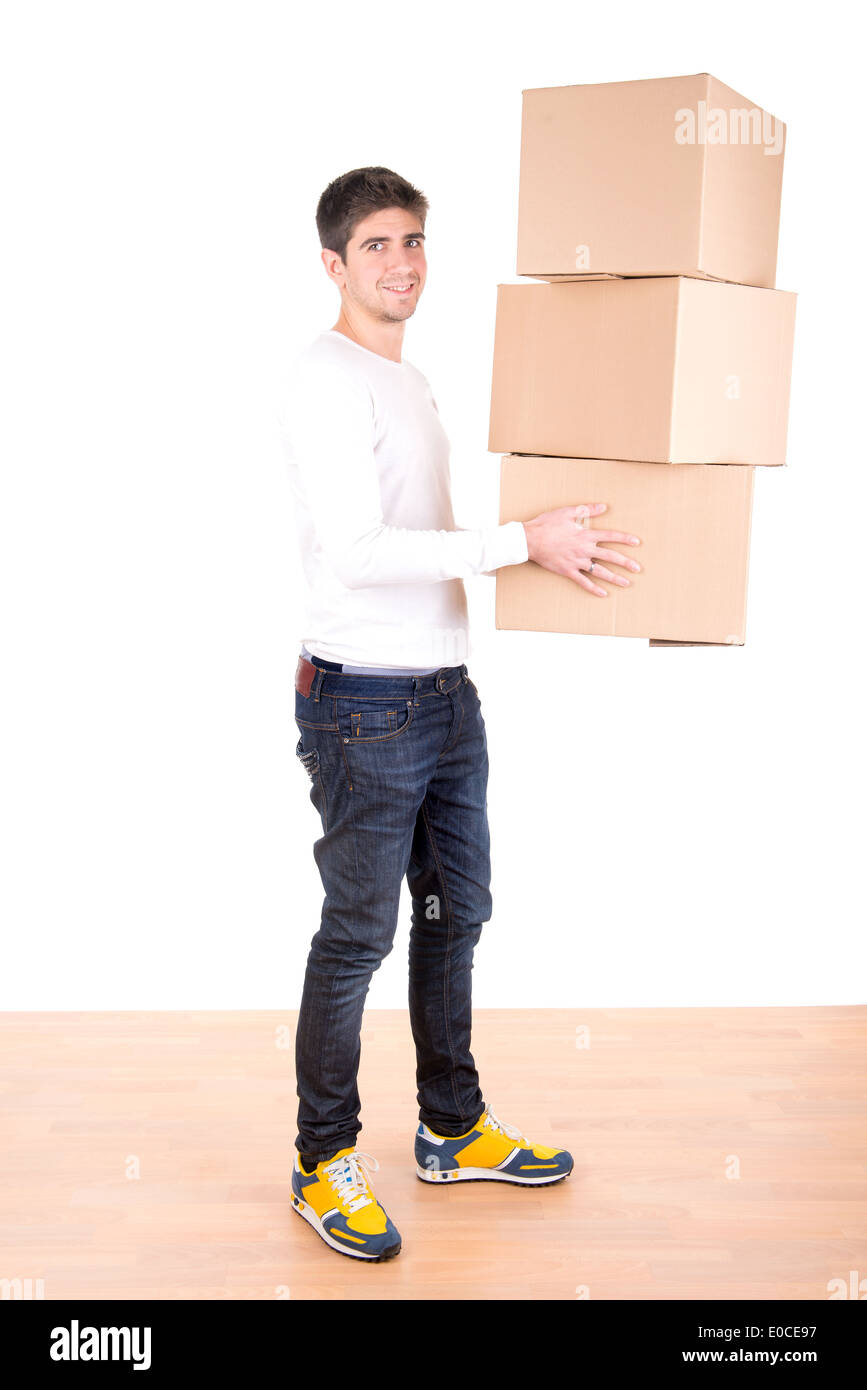 Unpacking cardboard boxes hi-res stock photography and images - Alamy